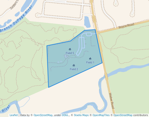 DuPage River Sports Complex in Naperville | Map and Routes