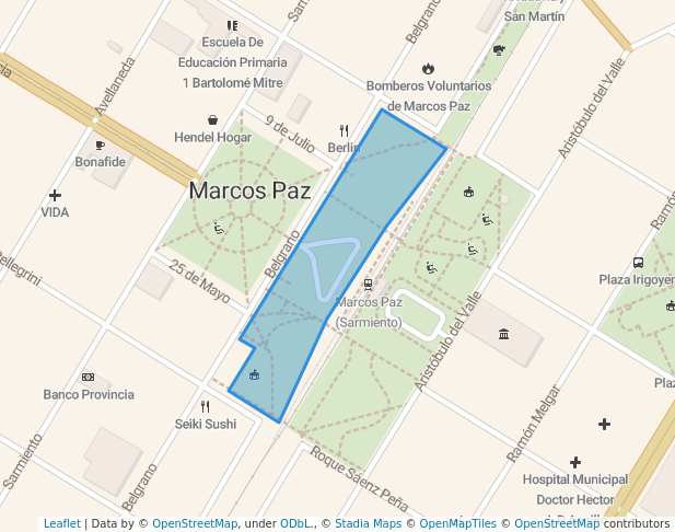 Parque de la Estación in Marcos Paz | Map and Routes
