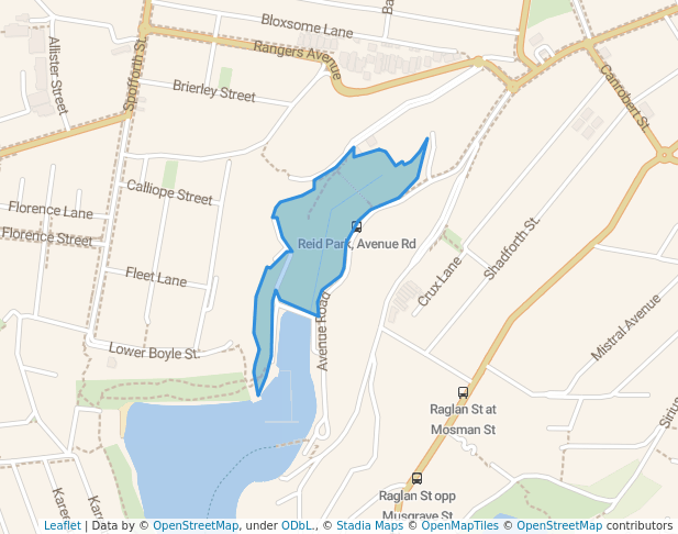 Reid Park in Mosman | Map and Routes