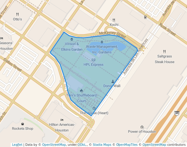 Discovery Green in Houston | Map and Routes