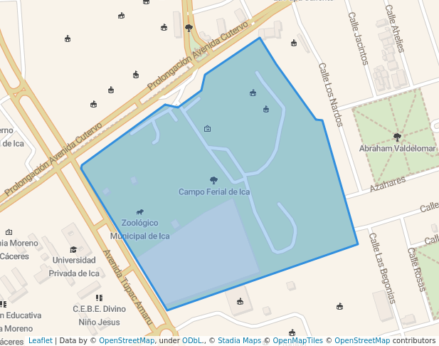 Campo Ferial de Ica in Ica | Map and Routes