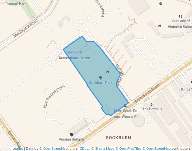 Sockburn Park in Christchurch | Map and Routes