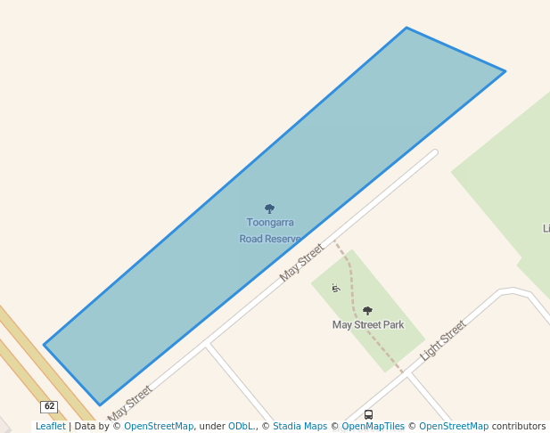 Toongarra Road Reserve in Leichhardt | Map and Routes