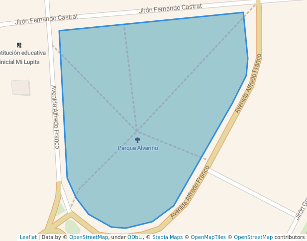 Parque Alvariño in Santiago de Surco | Map and Routes