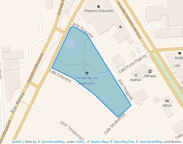 Parque de Los Ingenieros in Santiago de Surco | Map and Routes