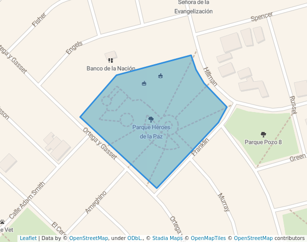 Parque Héroes de la Paz in Surquillo | Map and Routes