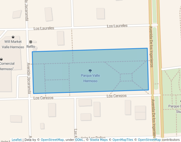 Parque Valle Hermoso in Santiago de Surco | Map and Routes