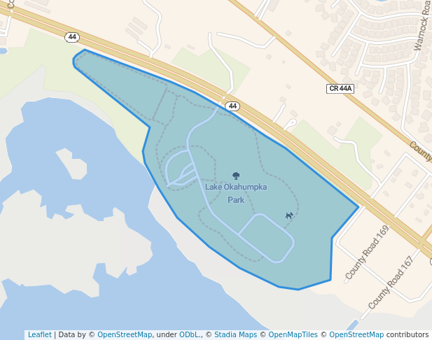 Lake Okahumpka Park in Wildwood | Map and Routes