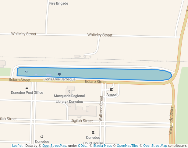 Lions Park in Dunedoo | Map and Routes