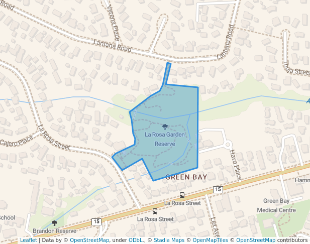 La Rosa Garden Reserve in Auckland | Map and Routes