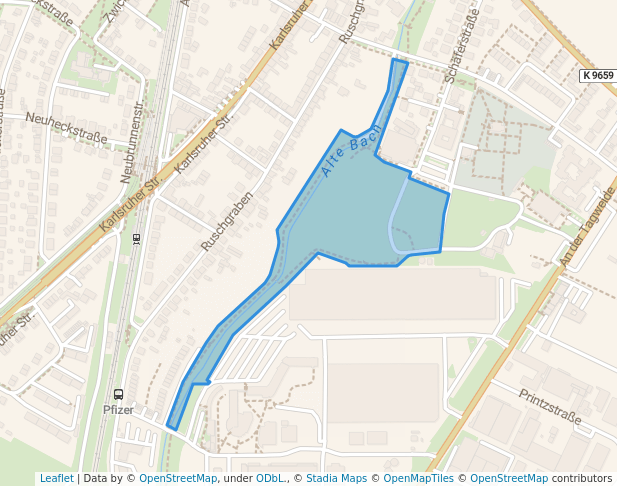 Karl-Pfizer-Anlage in Karlsruhe | Map and Routes