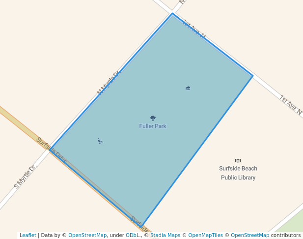 Fuller Park in Surfside Beach | Map and Routes