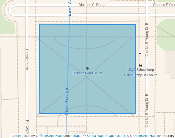 Dickson Court South in Los Angeles | Map and Routes