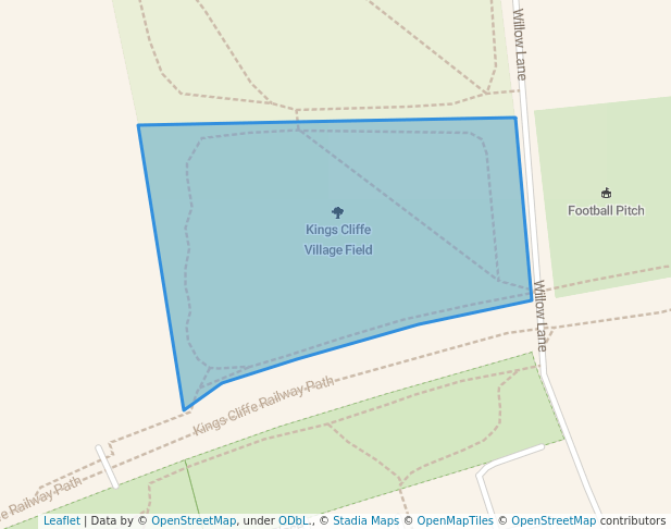 Kings Cliffe Village Field in King's Cliffe | Map and Routes
