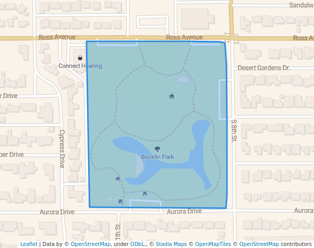 Bucklin Park in El Centro | Map and Routes