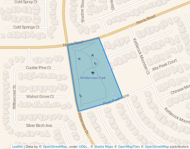 Wilderness Park in Bakersfield | Map and Routes