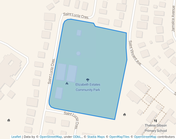 Elizabeth Estates Community Park in Nassau | Map and Routes