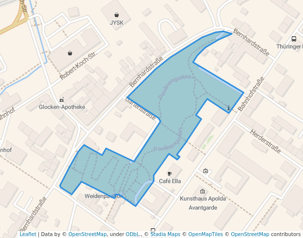 Paulinenpark in Apolda | Map and Routes