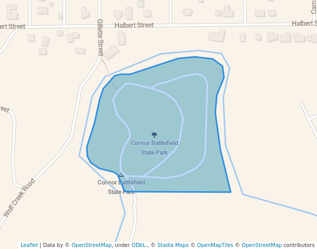 Connor Battlefield State Park in Ranchester | Map and Routes