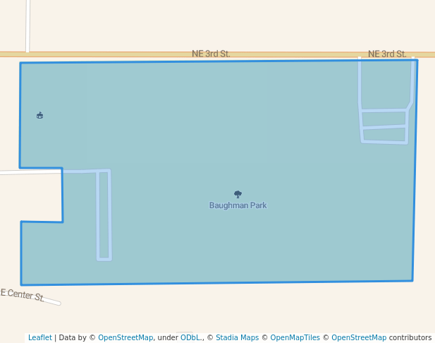 Baughman Park in Madison | Map and Routes