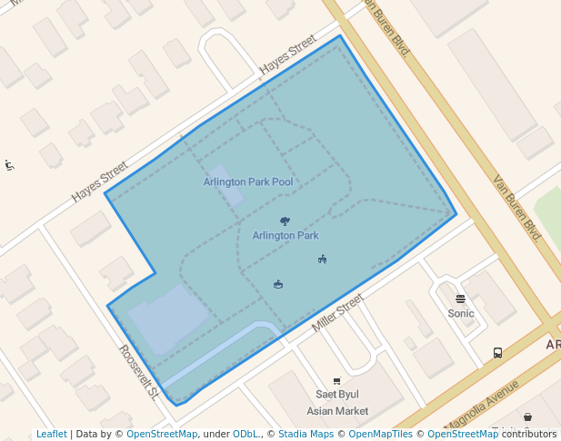 Arlington Park in Riverside | Map and Routes