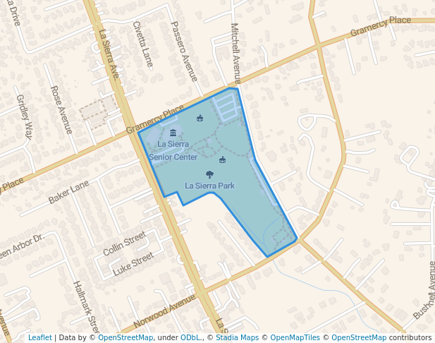 La Sierra Park in Riverside | Map and Routes