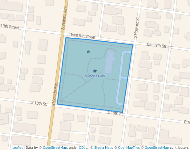 Victoria Park in Corona | Map and Routes