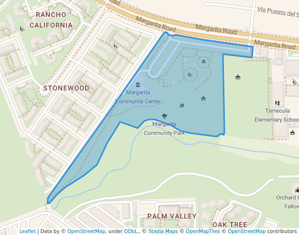 Margarita Community Park in Temecula | Map and Routes