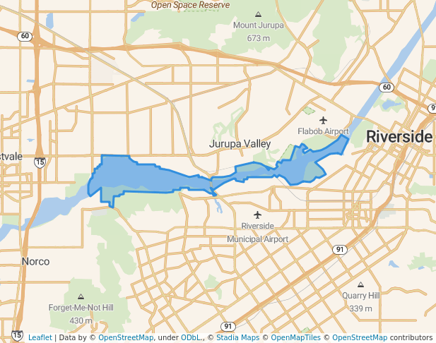 Santa Ana River Regional Park in Riverside | Map and Routes