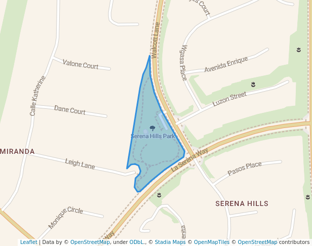 Serena Hills Park in Temecula | Map and Routes