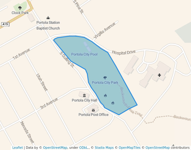 Portola City Park in Portola | Map and Routes