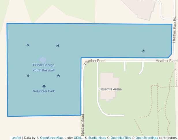 Volunteer Park in Prince George | Map and Routes