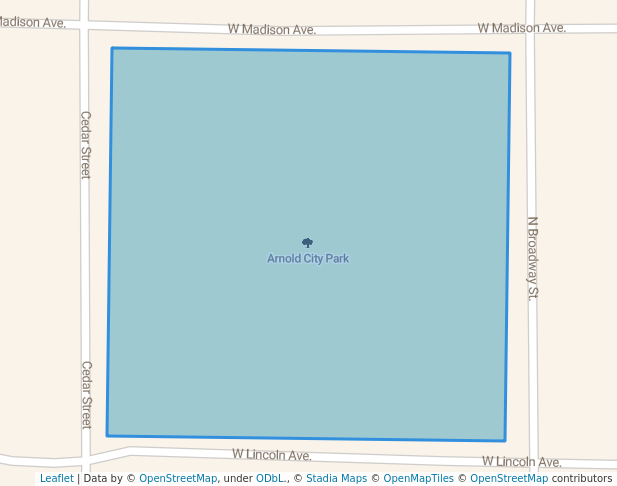 Arnold City Park in Arnold | Map and Routes