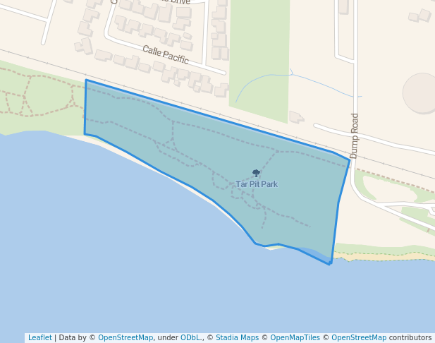Tar Pit Park in Carpinteria | Map and Routes