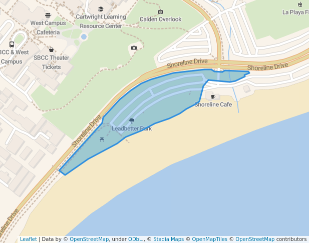 Leadbetter Park in Santa Barbara | Map and Routes