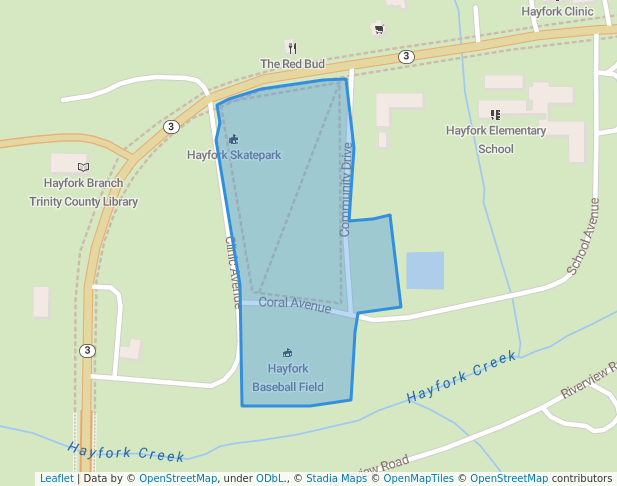 Hayfork Park in Hayfork | Map and Routes