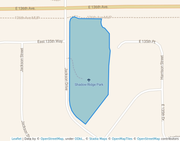 Shadow Ridge Park in Thornton | Map and Routes