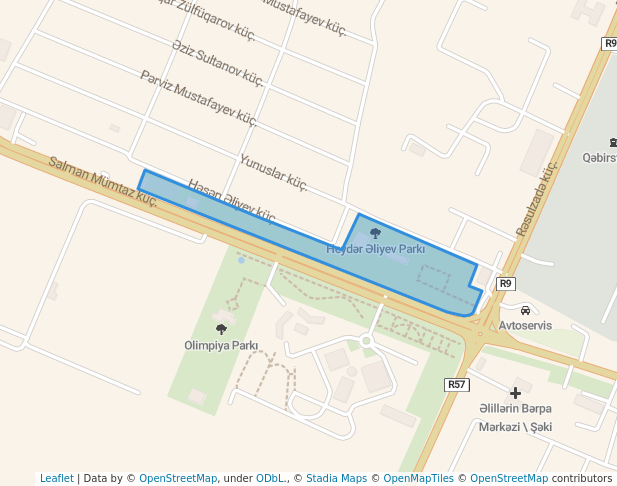 Heydər Əliyev Parkı in Sheki | Map and Routes