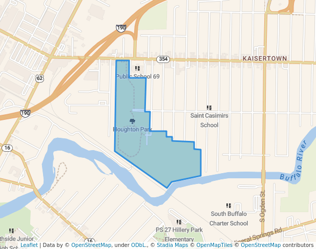 Houghton Park in Buffalo | Map and Routes