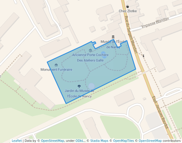 Jardin du Musée de l'École de Nancy in Nancy | Map and Routes