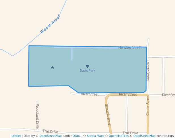 Davis Park in Gibbon | Map and Routes