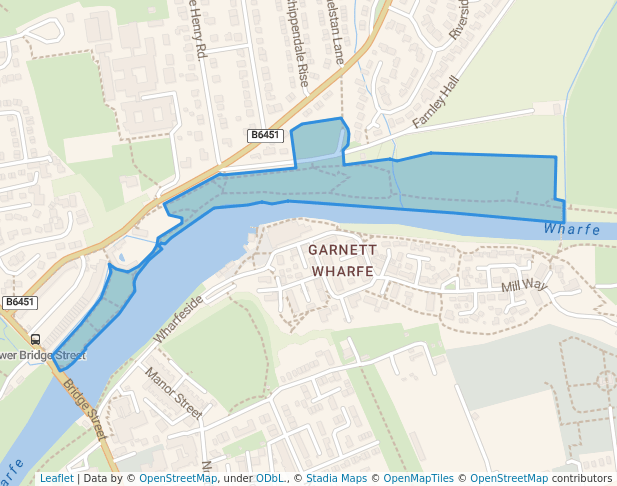 Wharfemeadows Park in Otley | Map and Routes