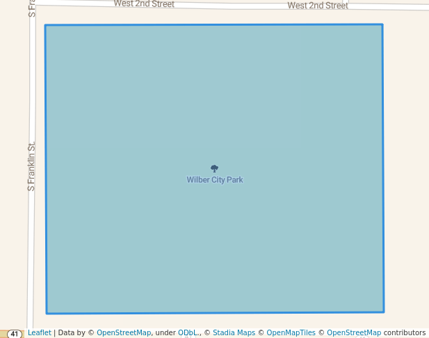 Wilber City Park in Wilber | Map and Routes