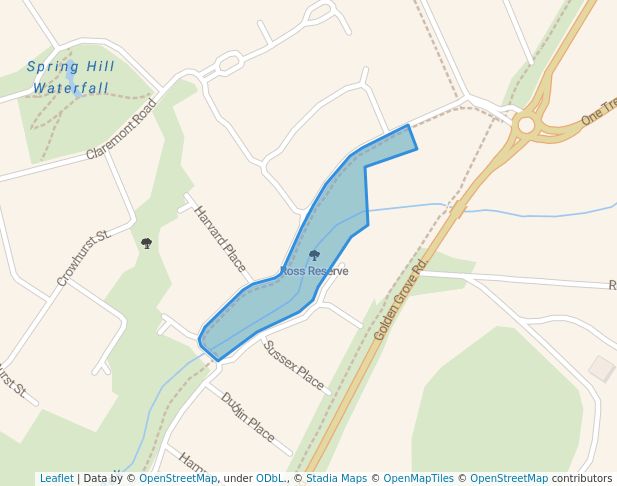 Ross Reserve in Golden Grove | Map and Routes