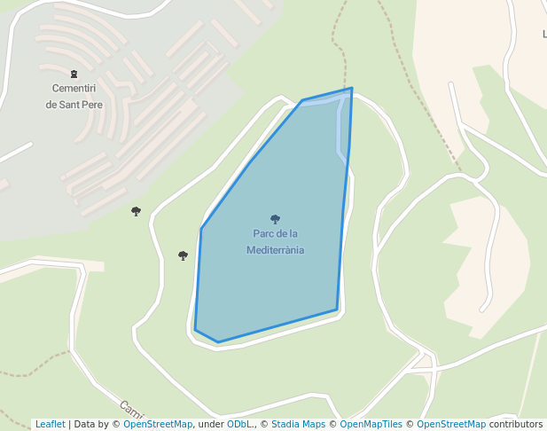 Parc de la Mediterrània in Montgat | Map and Routes