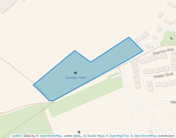 Deardon Field in Shinfield | Map and Routes