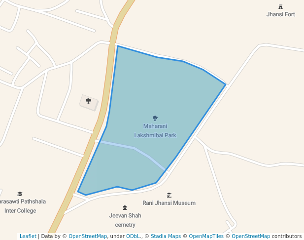 Maharani Lakshmibai Park in Jhansi | Map and Routes