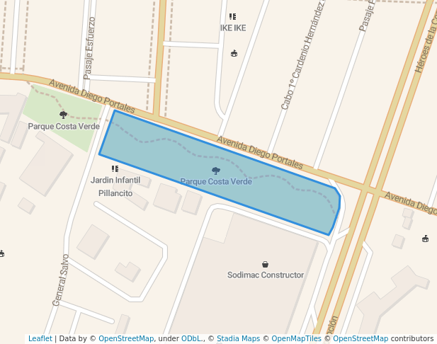 Parque Costa Verde in Iquique | Map and Routes