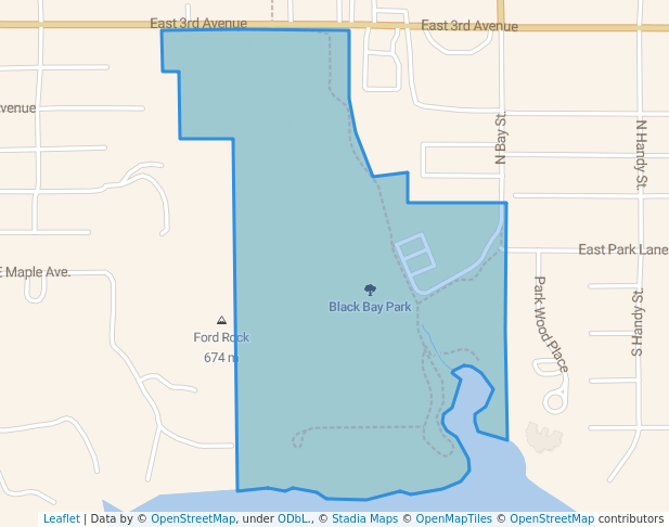 Black Bay Park in Post Falls | Map and Routes