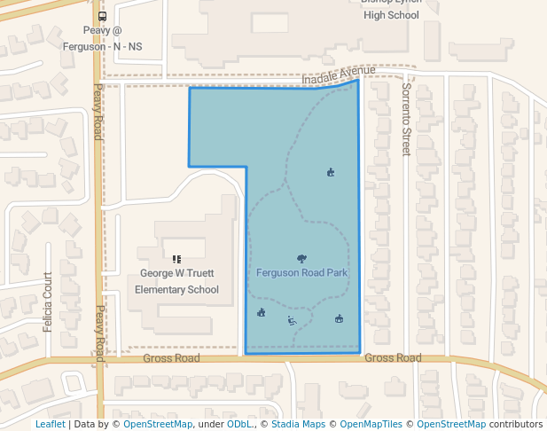 Ferguson Road Park in Dallas | Map and Routes